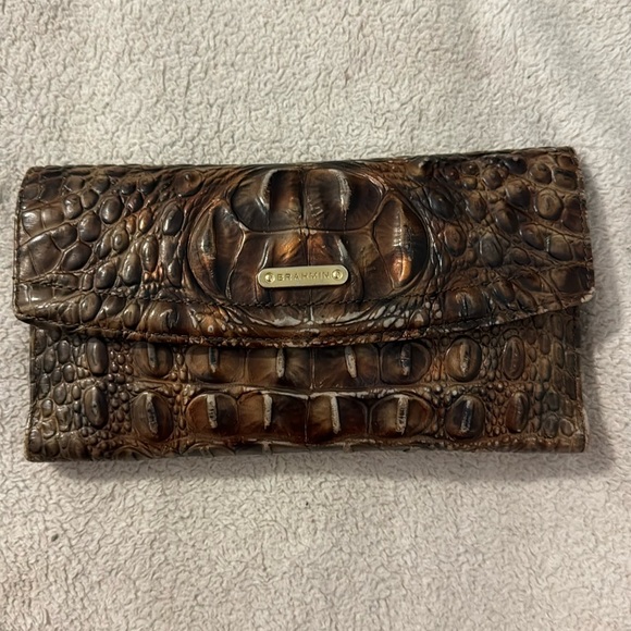 Brahmin | Bags | Womens Brahmin Melbourne Chocolate Soft Checkbook ...